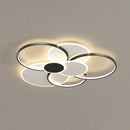 Multi-Ring Flush Mount Ceiling Light Fixtures Modern Metal Ceiling ...