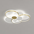 Multi-Ring Flush Mount Ceiling Light Fixtures Modern Metal Ceiling ...