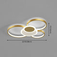 Multi-Ring Flush Mount Ceiling Light Fixtures Modern Metal Ceiling ...