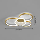 Multi-Ring Flush Mount Ceiling Light Fixtures Modern Metal Ceiling ...