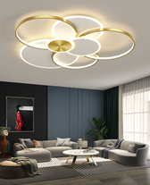 Multi-Ring Flush Mount Ceiling Light Fixtures Modern Metal Ceiling ...