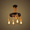 Cage Multi Drop Light Fittings Industrial Metal Hanging Pendant Lights ...