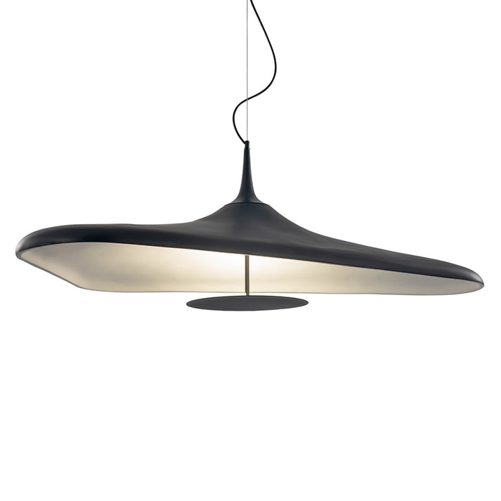 Black Hat Shaped Chandelier Light Fixture Art Deco Resin LED Pendant ...