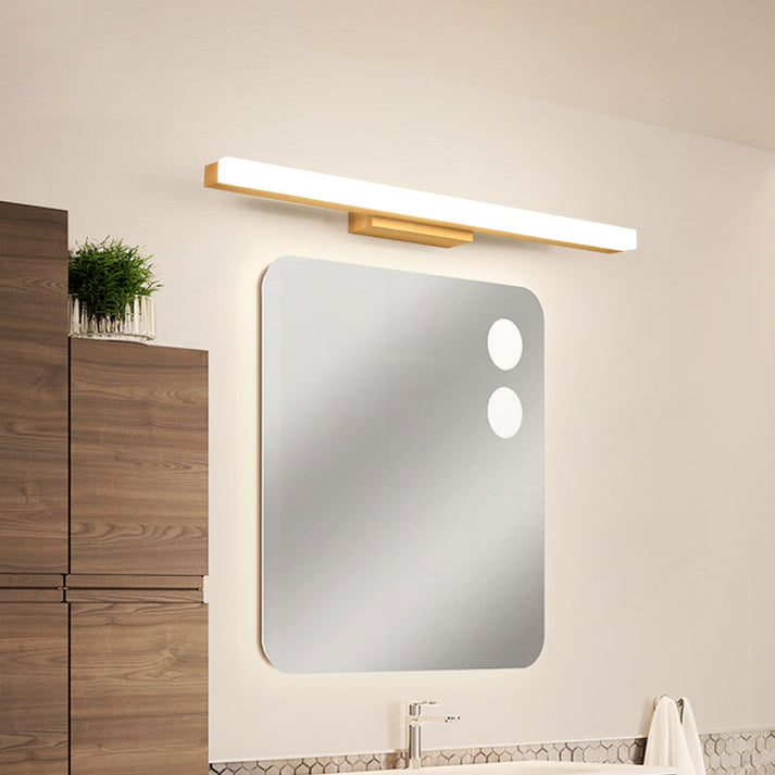 Rectangular Vanity Wall Light Nordic Minimalist Style Wood Single ...