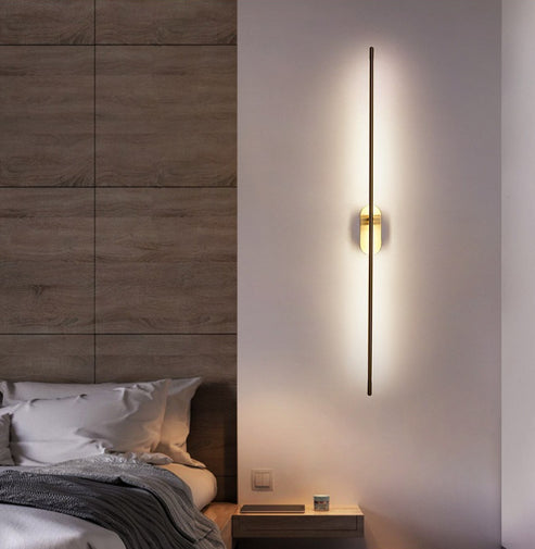 Linear Strip Wall Lighting Modern Metal Wall Mount Lamp for Bedroom ...