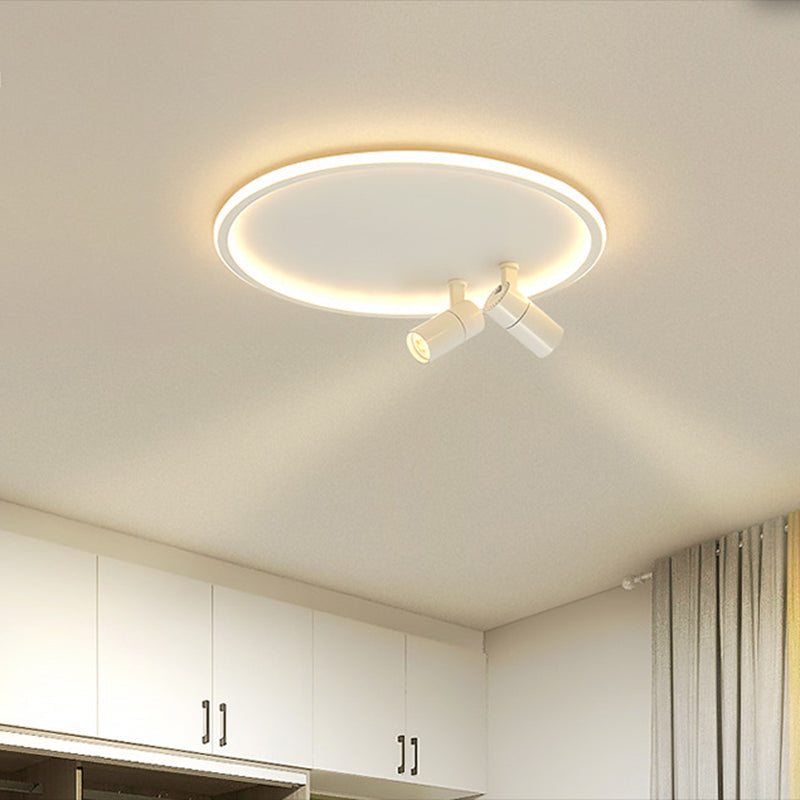 Circular LED Flush Mount Light Nordic Acrylic Study Room Ceiling ...