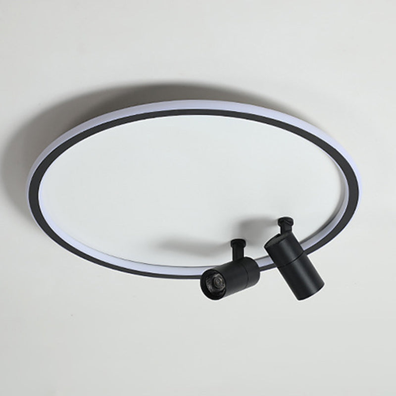 Circular LED Flush Mount Light Nordic Acrylic Study Room Ceiling ...