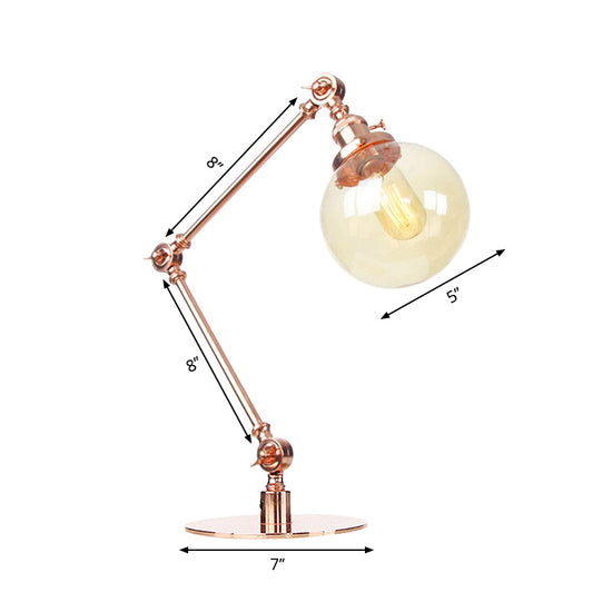 Industrial Global Table Lamp Amber/Clear Glass 1 Light Restaurant Table ...