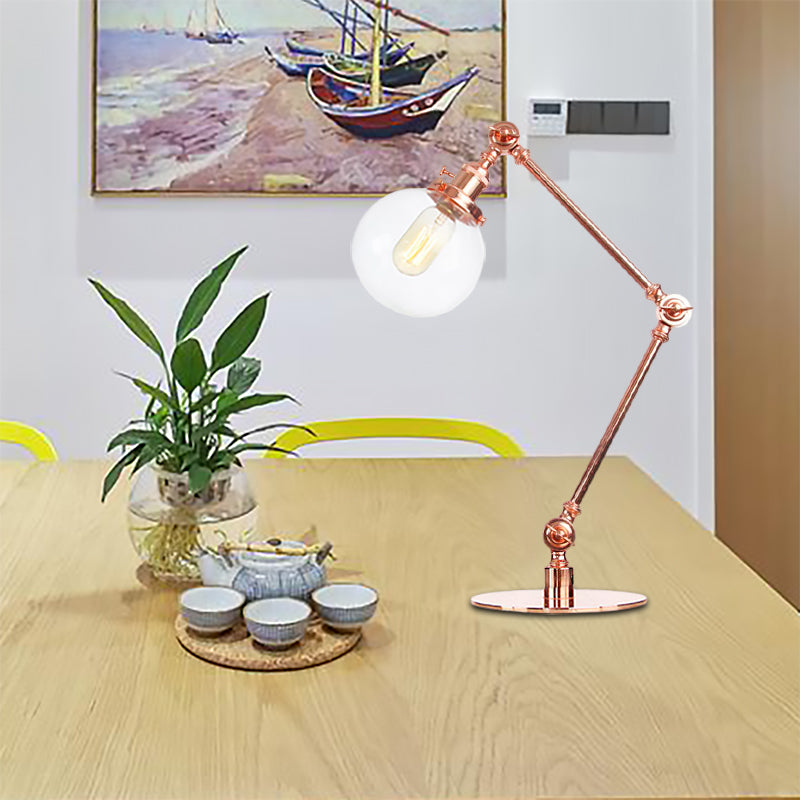 Industrial Global Table Lamp Amber/Clear Glass 1 Light Restaurant Table ...