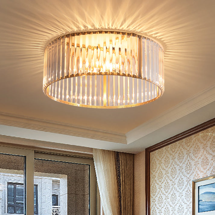 16"/19.5" Wide Circular Ceiling Mounted Light Mid-Century Metal and ...