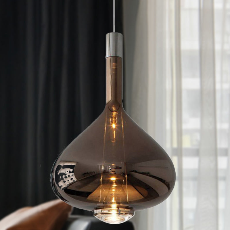 Beaker-Esque Shape Pendant Light Modern Rose Gold/Clear/Smoke Clear ...