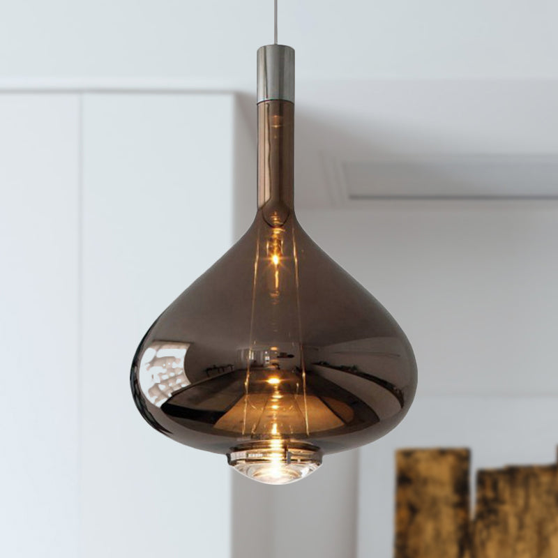 Beaker-Esque Shape Pendant Light Modern Rose Gold/Clear/Smoke Clear ...