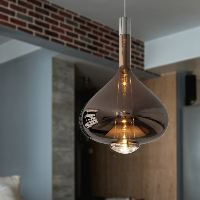 Beaker-Esque Shape Pendant Light Modern Rose Gold/Clear/Smoke Clear ...