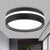 Small Black/Grey Drum Flush Mount Light Simple Integrated LED Acrylic ...