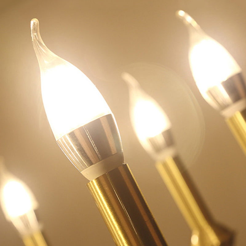 Open Bulb Suspension Lighting Traditional Metal 6/8 Lights Gold Finish ...