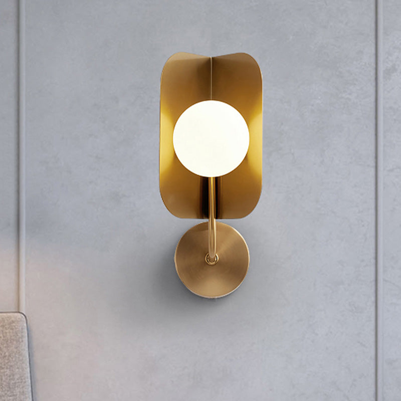 Gold Sphere Metal Wall Lighting Modernist 1 Bulb Metal LED Wall Mount ...