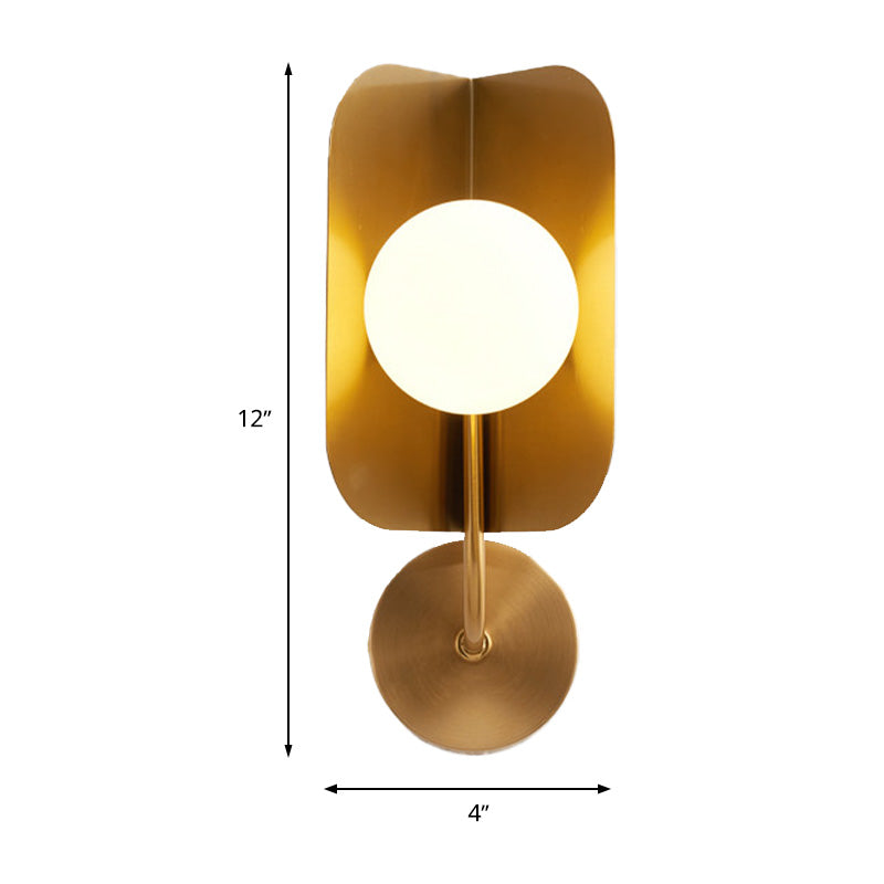 Gold Sphere Metal Wall Lighting Modernist 1 Bulb Metal LED Wall Mount ...