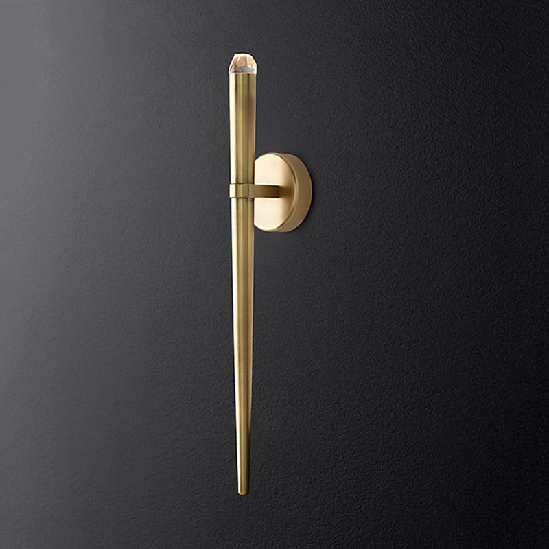 Gold Linear LED Wall Lamp Modernist 1 Light Metal Wall Mount Lighting ...