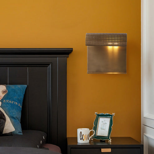 Brass Scrolled Wall Mounted Lighting Simple 1 Bulb Metal Flush Mount ...
