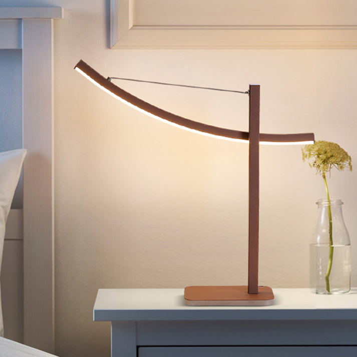 LED Bedroom Task Lighting Minimalism Coffee Nightstand Lamp with Bend ...