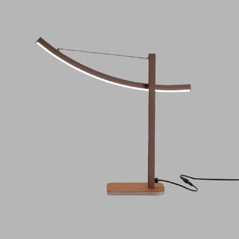 LED Bedroom Task Lighting Minimalism Coffee Nightstand Lamp with Bend ...