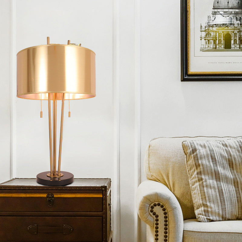 Straight Sided Shade Nightstand Lamp Contemporary Fabric 1 Head Task ...