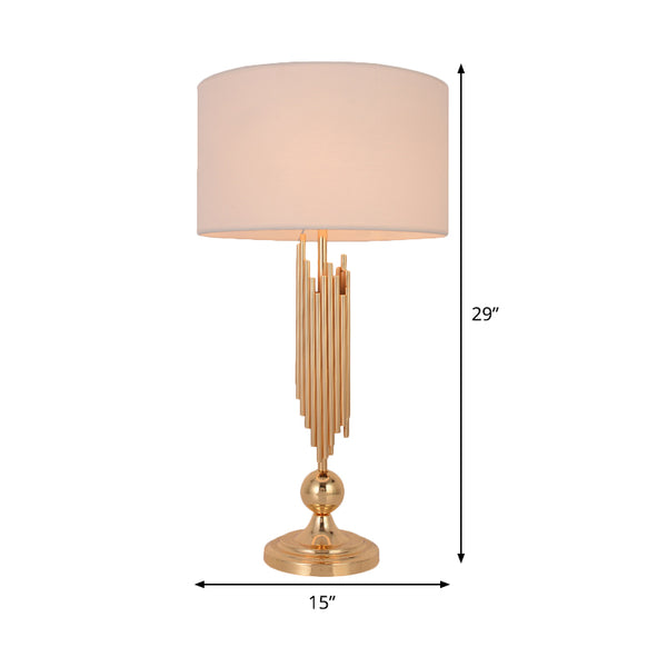 Straight Sided Shade Task Lighting Modern Fabric 1 Bulb Night Table ...