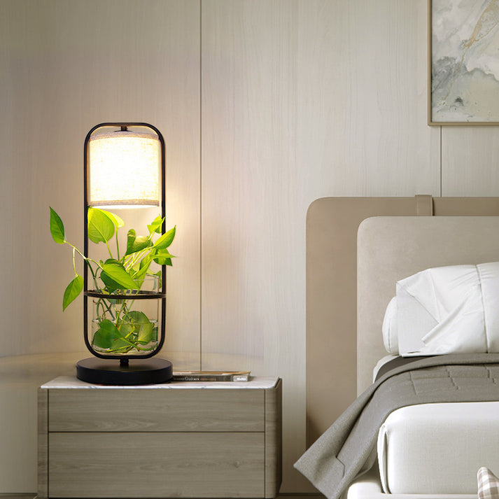 Metal Rectangle Night Table Light Industrial LED Bedroom Dimmable ...