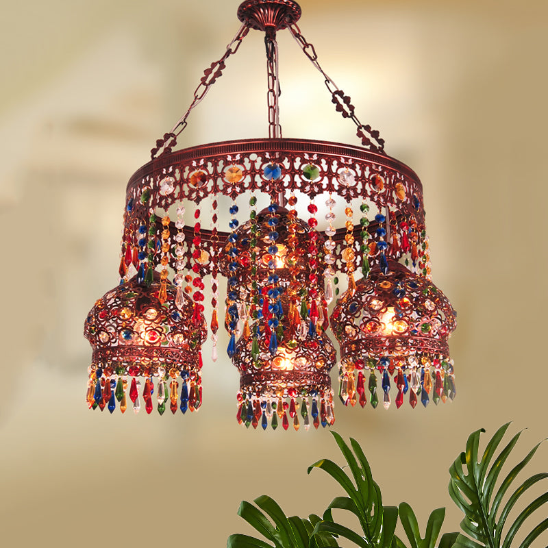 Bohemian Circular Chandelier Lighting Bohemian Elegance 8 Light