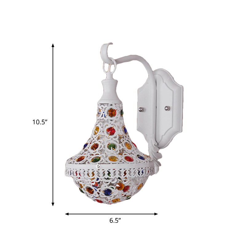 1 Head Sconce Light Fixture Bohemian Teardrop Metal Wall Lighting in ...