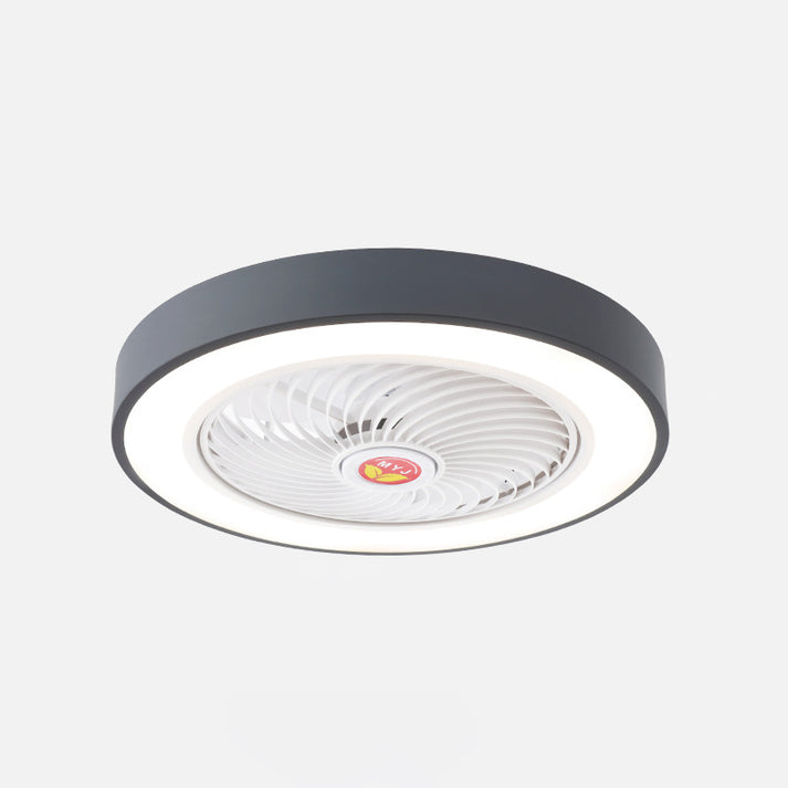 LED Pendant Fan Light Kids Living Room Semi Flush Mount with Round ...