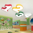 1/2/3/4 Number Shape Flush Mount Light Modern Acrylic LED Ceiling Lamp ...