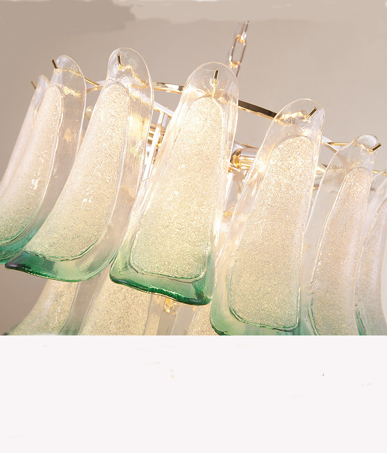 3-Tier Stained Glass Chandelier Light 9-Light Contemporary Drop Ceiling ...