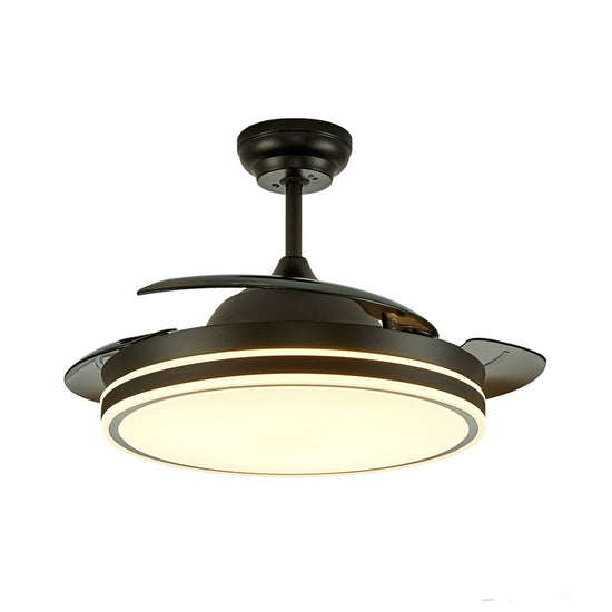 Contemporary Circular Ceiling Fan Lamp Acrylic 36"/42" Wide LED Semi ...