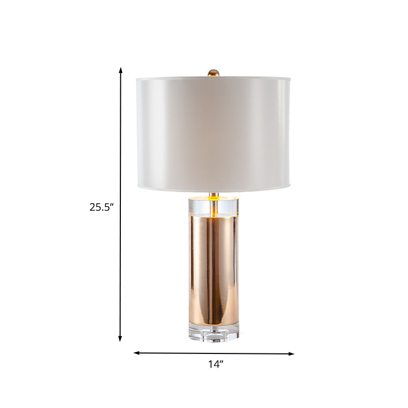 Straight Sided Shade Table Light Modernism Fabric 1 Head Small Desk ...