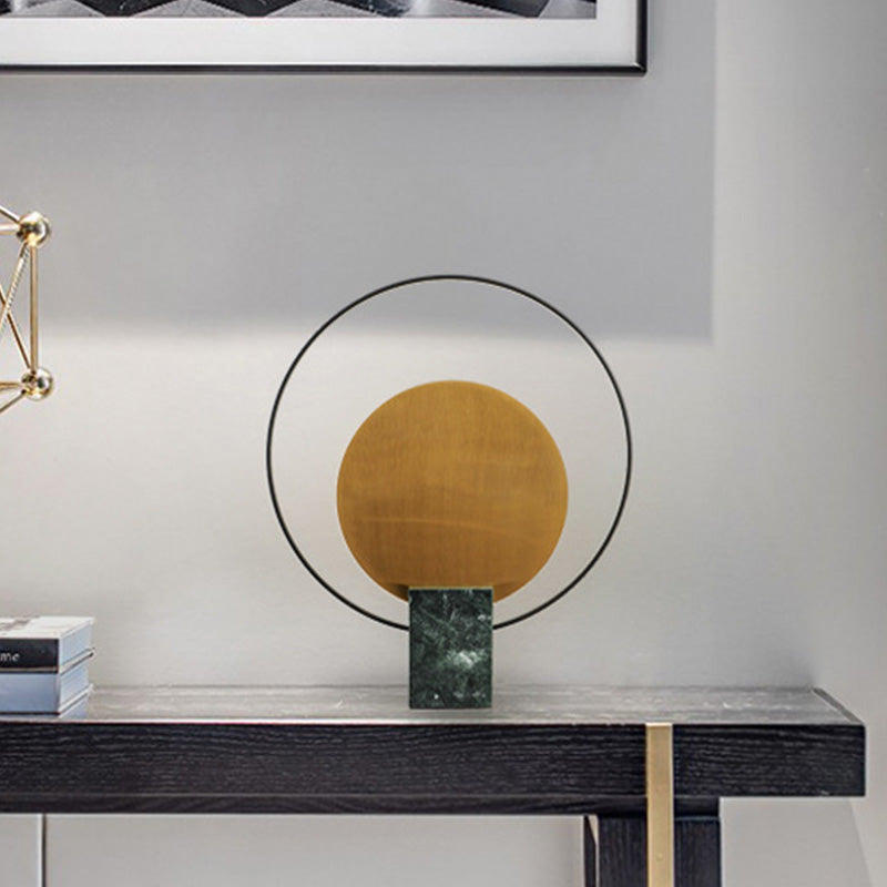 LED Circular Table Light Modernism Metal Small Desk Lamp in Green with ...