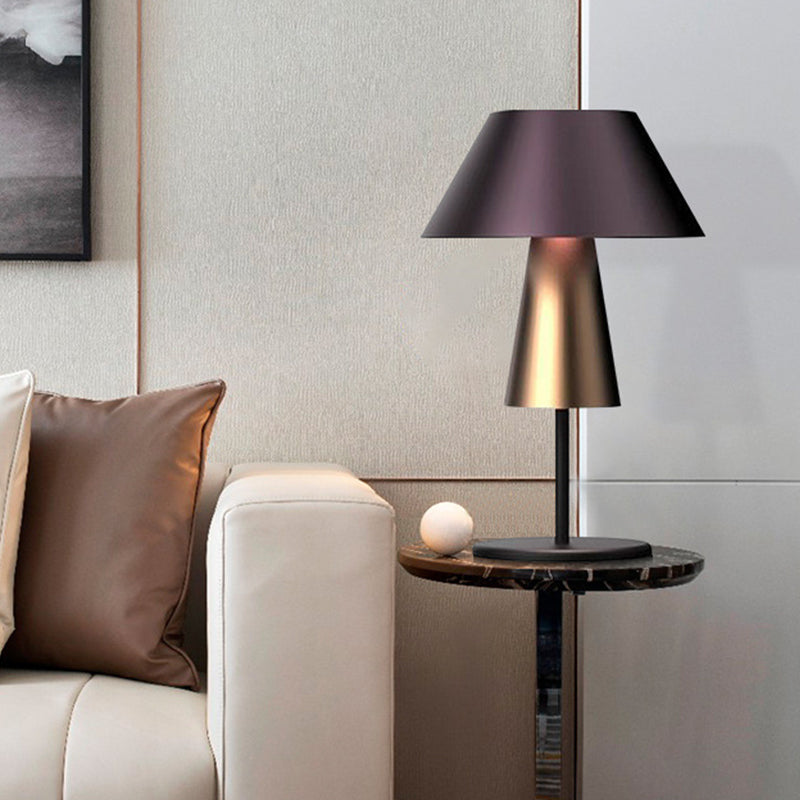 Post-Modern Tapered Nightstand Lamp Metal 1-Light Living Room Night ...