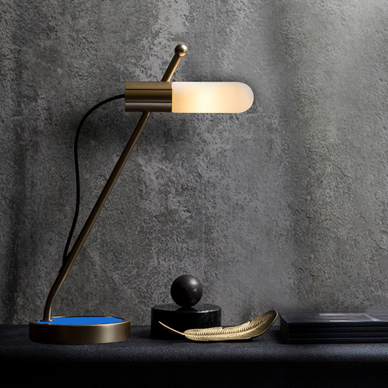 Gold Capsule Night Table Light Luxury 1 Head Metal Nightstand Lighting ...