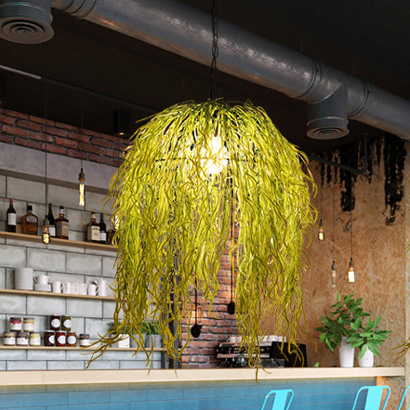 Metal Black Ceiling Lamp Seaweed 1 Head Industrial Pendant Light ...