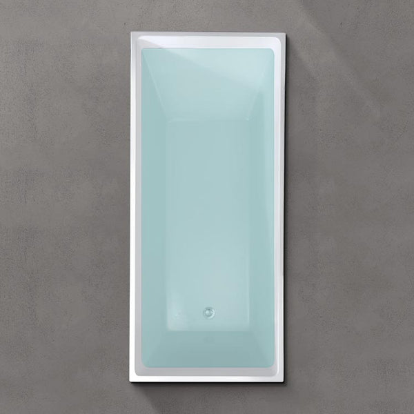 Modern Rectangular Bath Tub Acrylic Freestanding Bathtub for Home ...