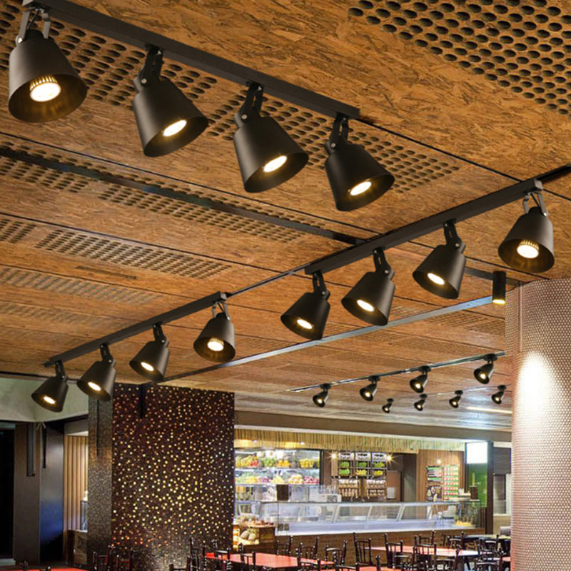 2/3/4 Lights Bucket Ceiling Light Fixture Loft Stylish Black/White ...