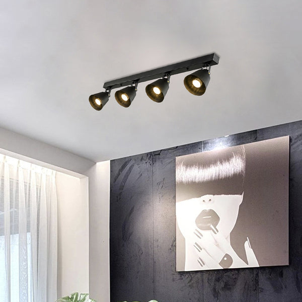 2/3/4 Lights Bucket Ceiling Light Fixture Loft Stylish Black/White ...