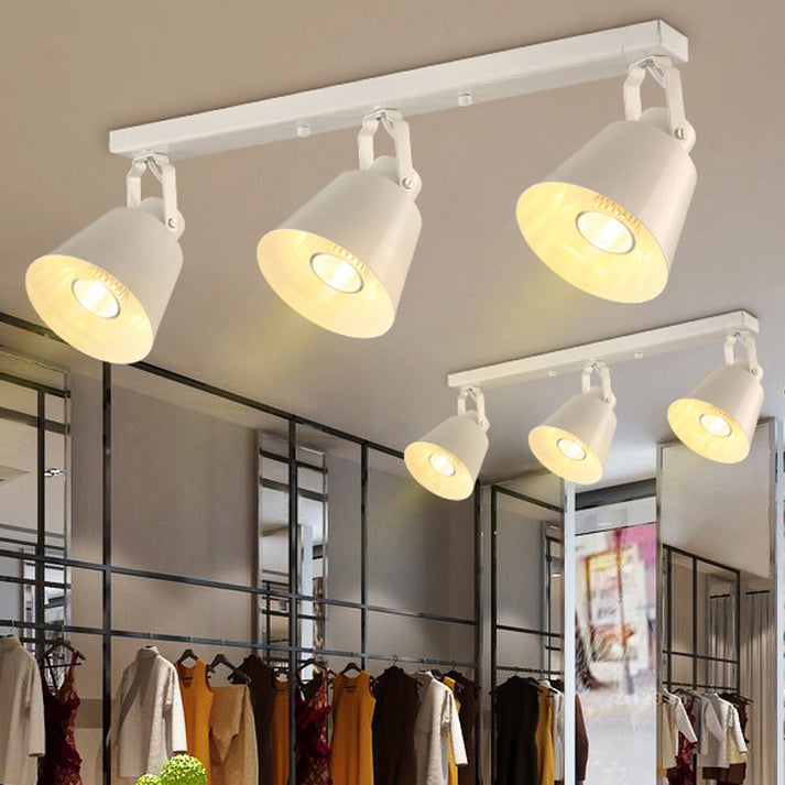 2/3/4 Lights Bucket Ceiling Light Fixture Loft Stylish Black/White ...