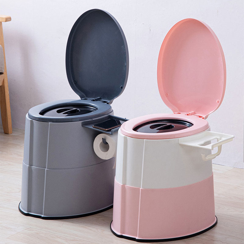 Contemporary Plastic Toilet Floor Mounted Toilet Bowl with Toilet Seat ...