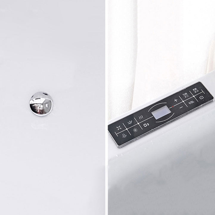 Rectangular Soaking Acrylic Bathtub Contemporary Bath Tub with Drain ...