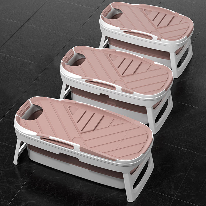 Plastic Rectangular Bath Tub Foldable Soaking Tub with Internal Drain ...