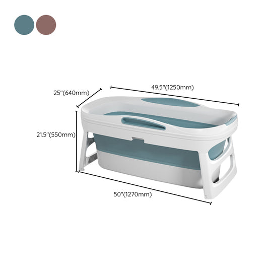 Plastic Rectangular Bath Tub Foldable Soaking Tub with Internal Drain ...