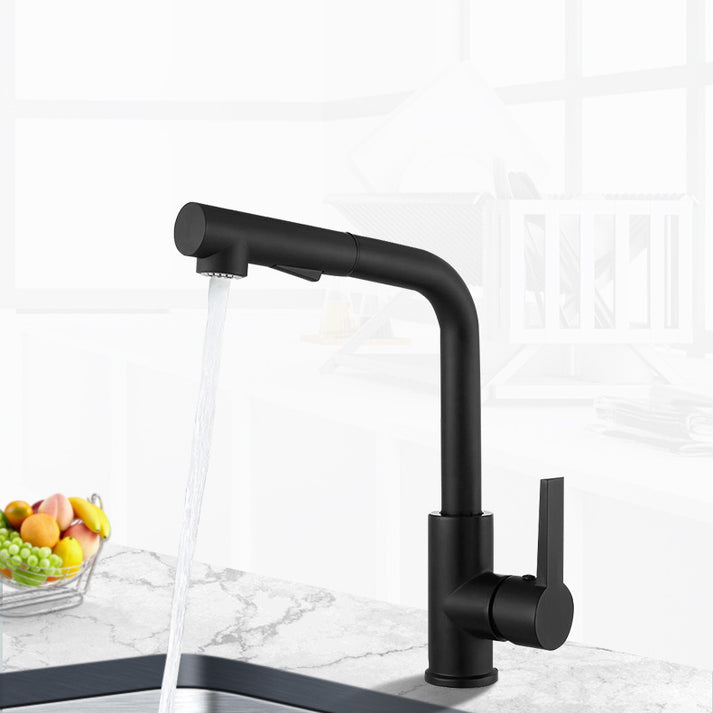 Modern Style Copper Kitchen Faucet Single Handle Low Arc Kitchen Faucet ...