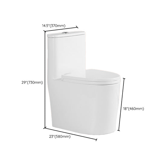 Floor Mounted Porcelain Toilet One-Piece Toilet Modern Flush Toilet ...