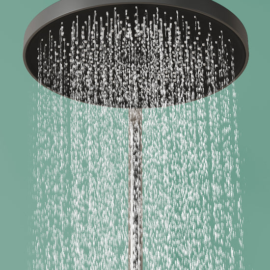 Brass Circular Shower Combo Wall Mounted Shower Set with 2 Shower Heads ...